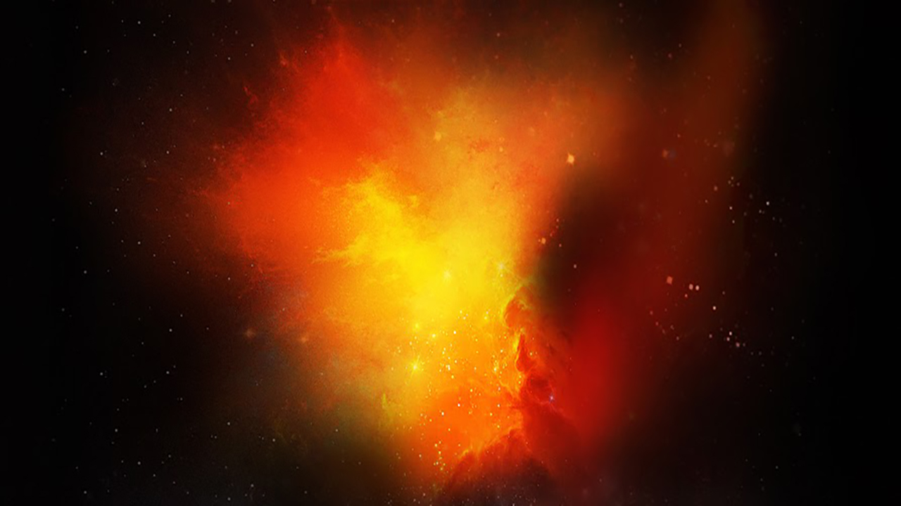 Exploze supernovy, ilustrační